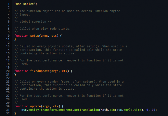 Amazon Sumerian Tutorial 25：Scripting Basics – ナレコムAWSレシピ | AIに強い情報サイト